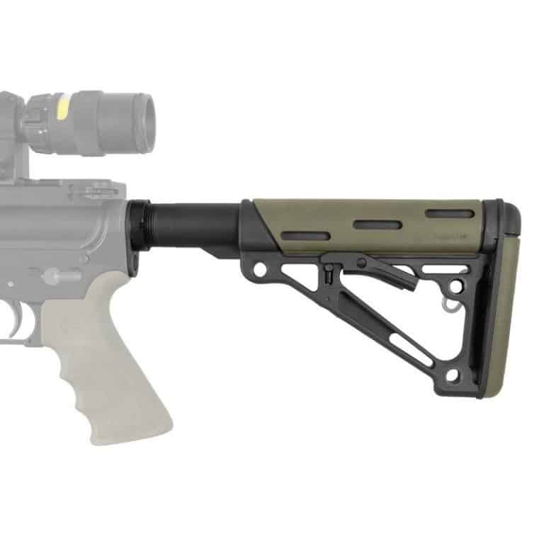 Hogue AR-15/M-16 OverMolded Collapsible Buttstock OD Green Rubber ...